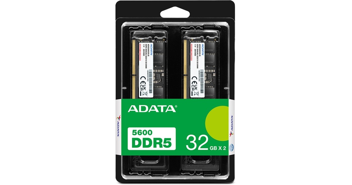 ADATA DIMM 64 GB DDR5-5600 (2x 32 GB) Dual-Kit, Arbeitsspeicher schwarz ...