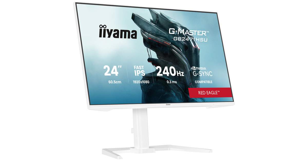 iiyama G-MASTER GB2471HSU-W1, Gaming-Monitor 60.5 cm (23.8 Zoll), weiß ...