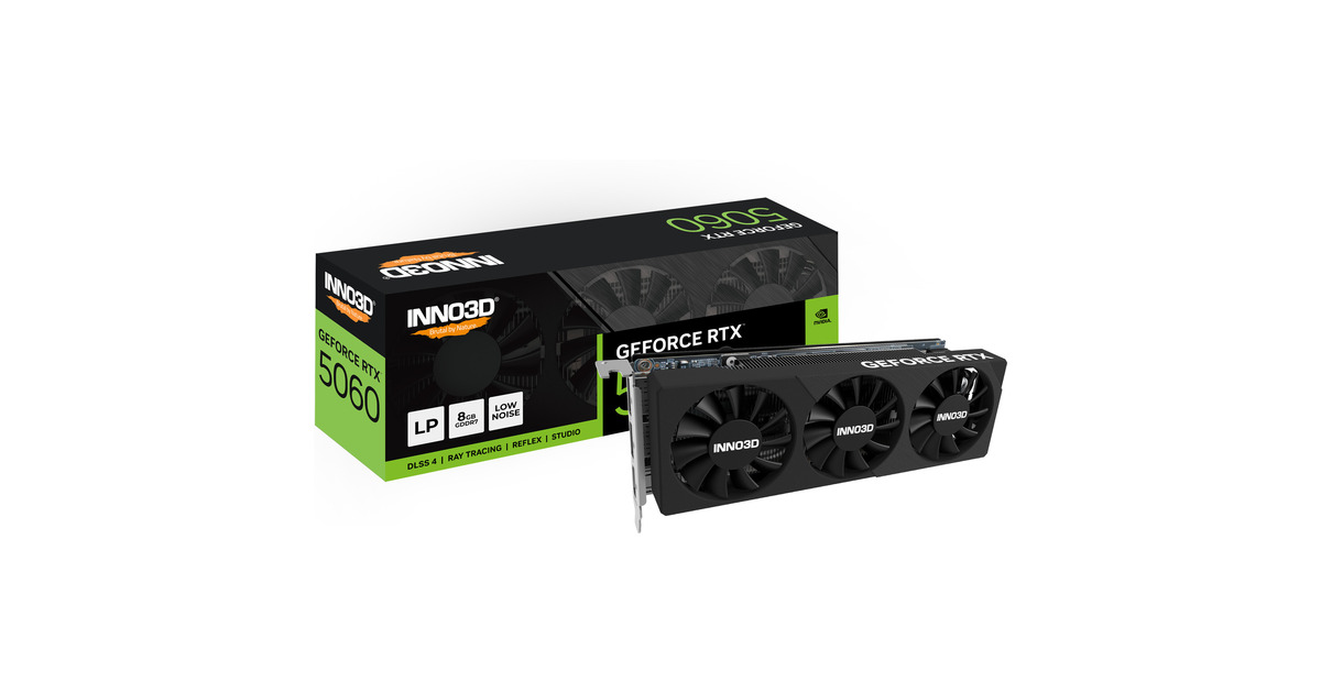 INNO3D GeForce RTX 5060 LOW PROFILE, Grafikkarte DLSS 4, 2x DisplayPort ...