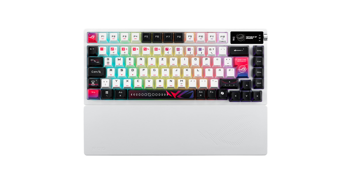 ASUS ROG Azoth X, Gaming-Tastatur weiß, DE-Layout, ROG NX V2