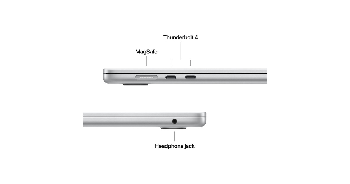 Apple MacBook Air (15") 2025 CTO, Notebook silber, 32 GB, 512 GB (512 GB SSD), M4, Deutsch