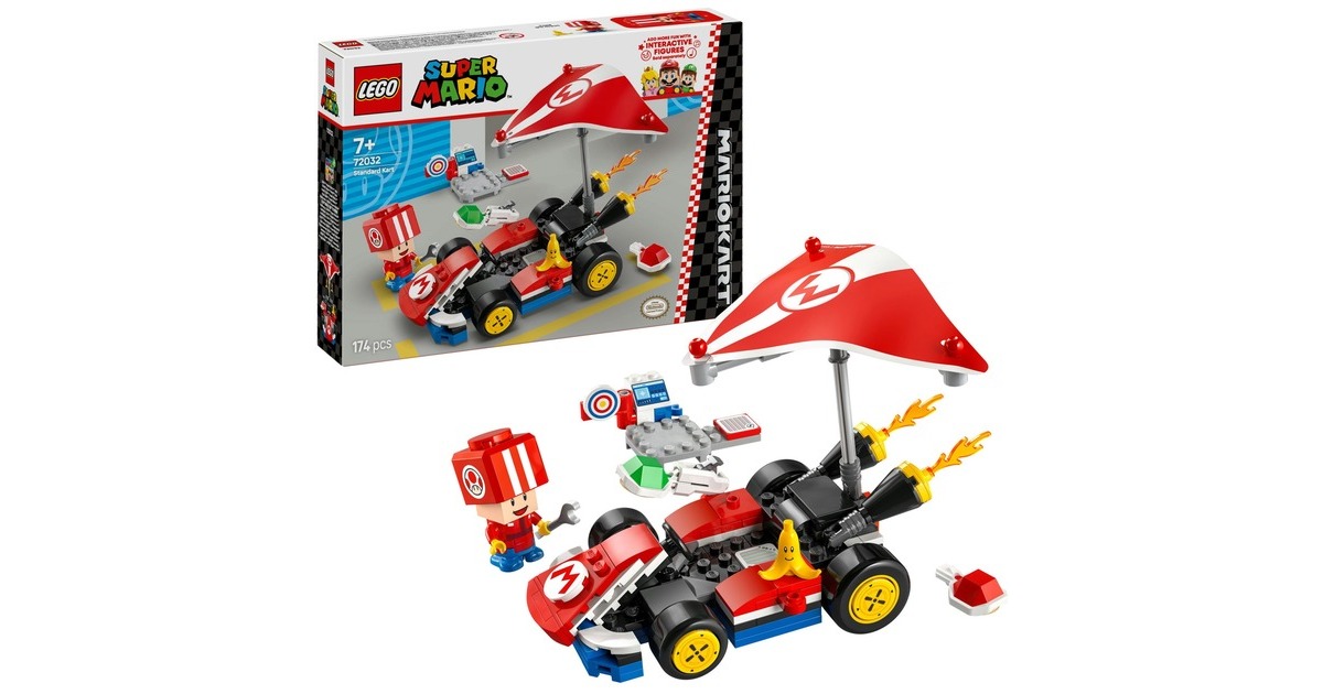 LEGO 72032 Super Mario - Mario Kart: Standard-Kart, Konstruktionsspielzeug