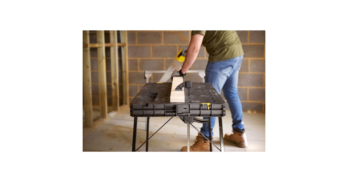 Stanley Tragbare Werkbank Essential schwarz, bis 320kg belastbar