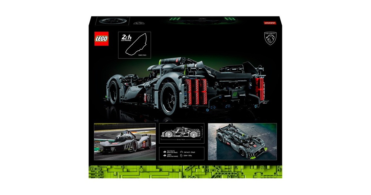 LEGO 42156 Technic PEUGEOT 9X8 24H Le Mans Hybrid Hypercar ...