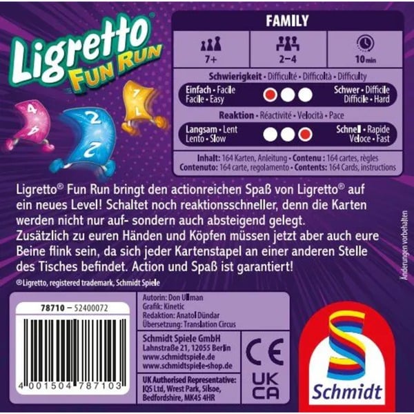 Schmidt Spiele Ligretto Fun Run, Kartenspiel